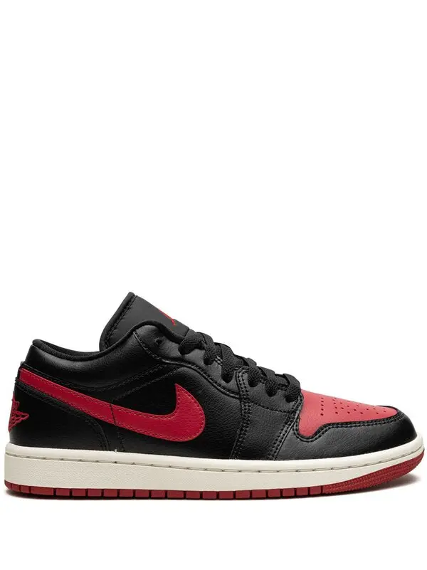 JORDAN Air 1 Low Bred Sail Sneakers - Black