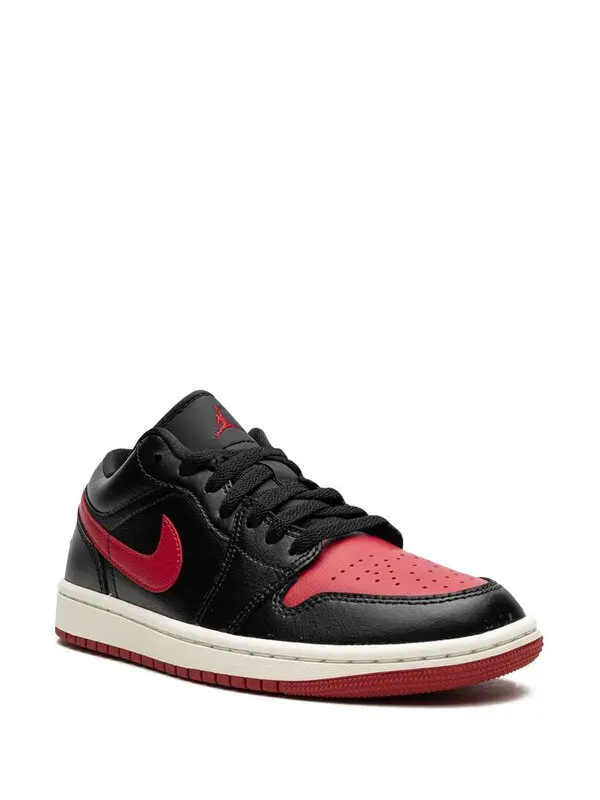 JORDAN Air 1 Low Bred Sail Sneakers - Black