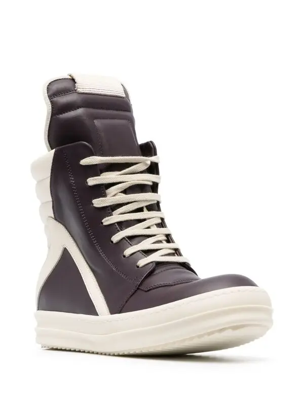 Rick Owens Geobasket High-top Leather Sneakers