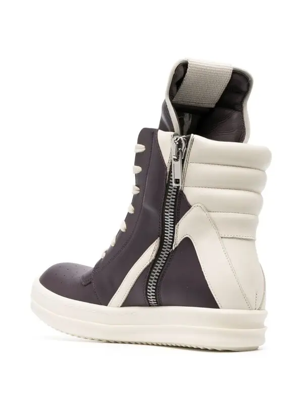 Rick Owens Geobasket High-top Leather Sneakers