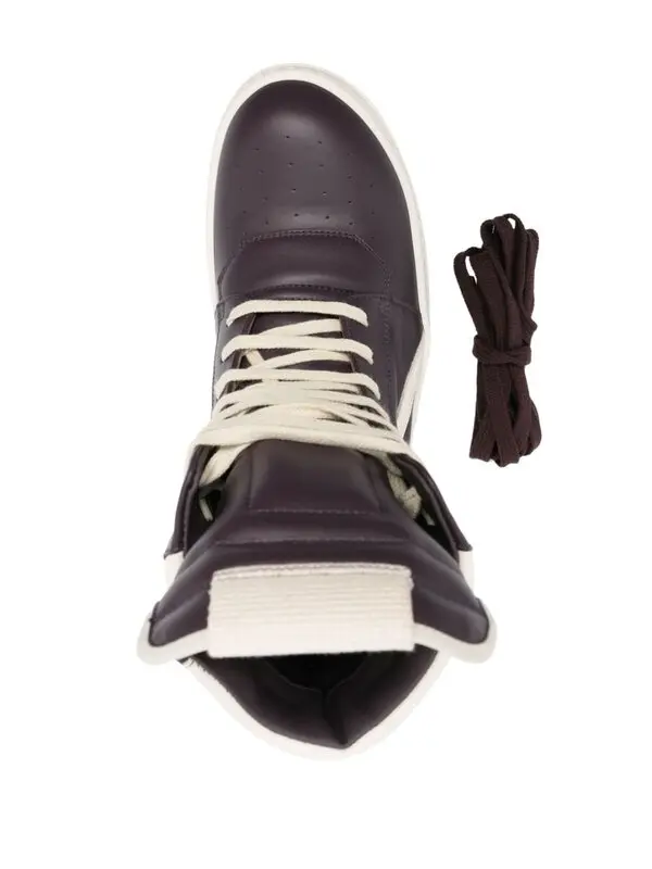 Rick Owens Geobasket High-top Leather Sneakers