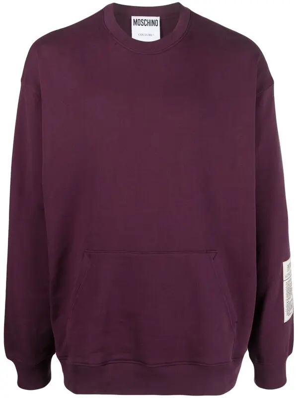 Moschino Logo-patch Organic Cotton Sweatshirt