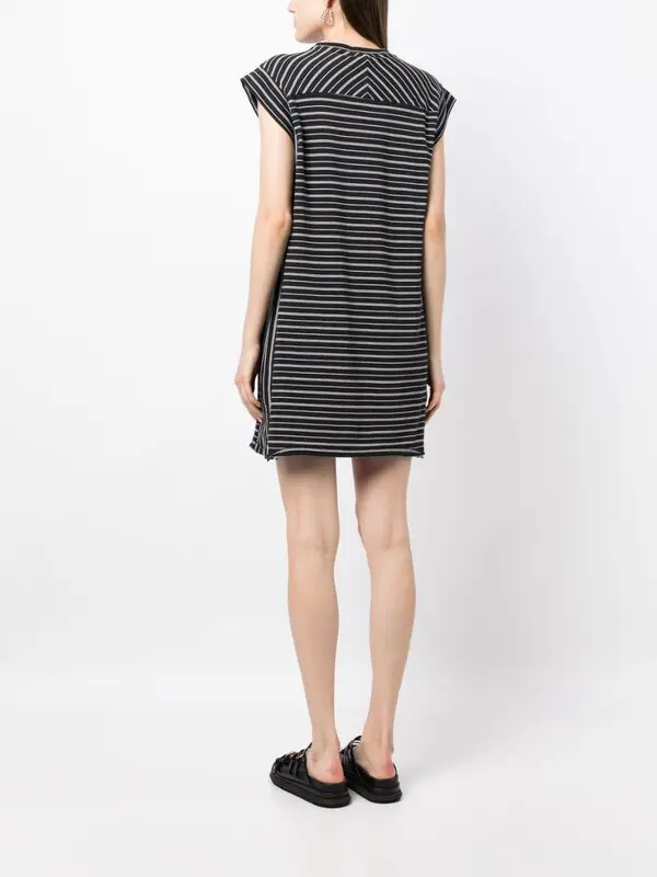Rag & Bone Stripe-print Organic-cotton Dress