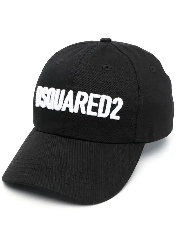 Dsquared2 Logo-appliqué Cap - Black