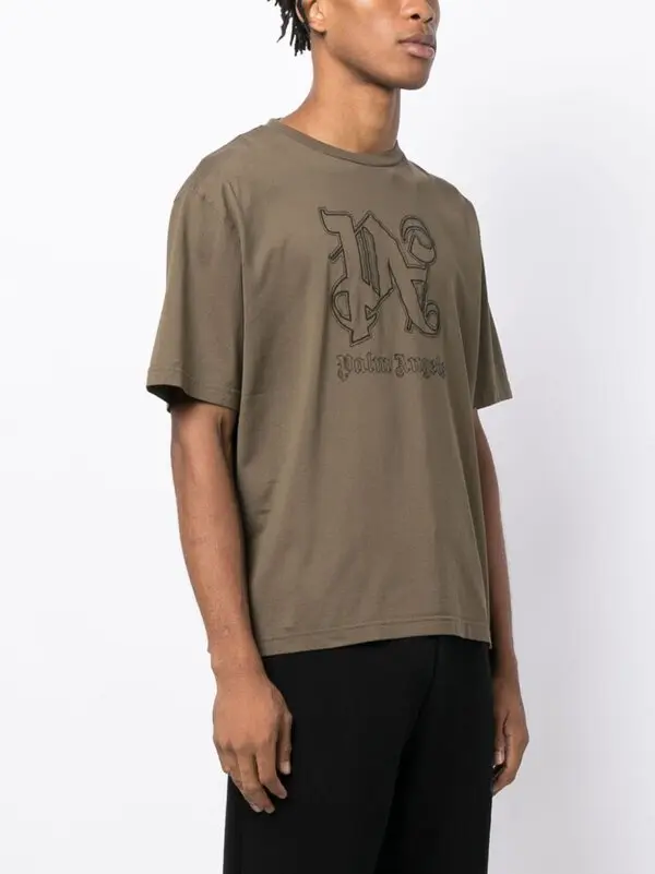Palm Angels Pa Logo-print T-shirt - Brown