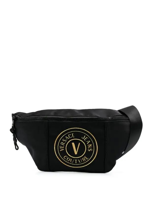 Versace Logo-patch Belt Bag - Black