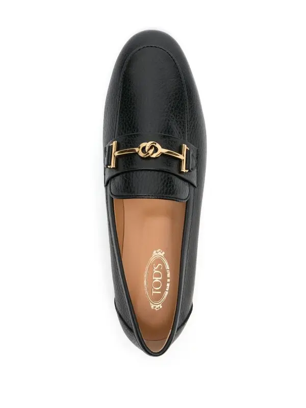 TOD'S Logo-plaque Leather Loafers