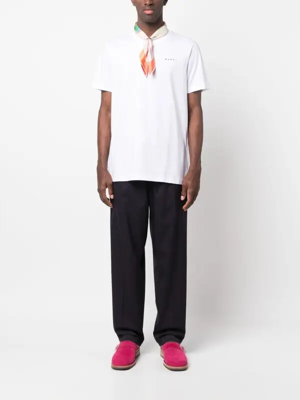 Marni Logo-print Cotton T-shirt - White