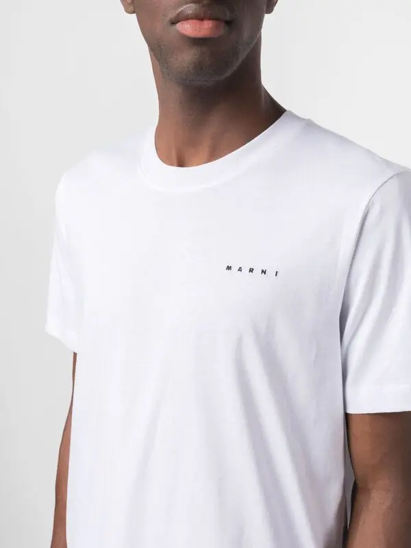 Marni Logo-print Cotton T-shirt - White