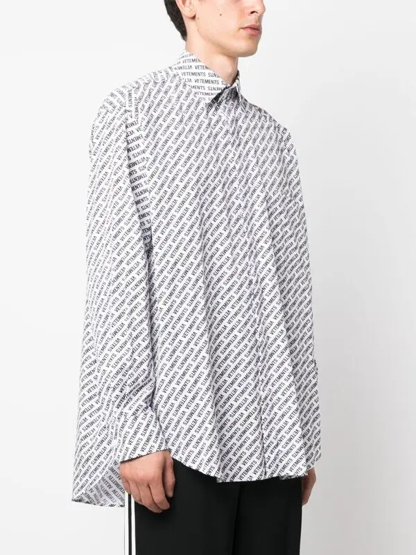 Vetements Logo-print Cotton Shirt