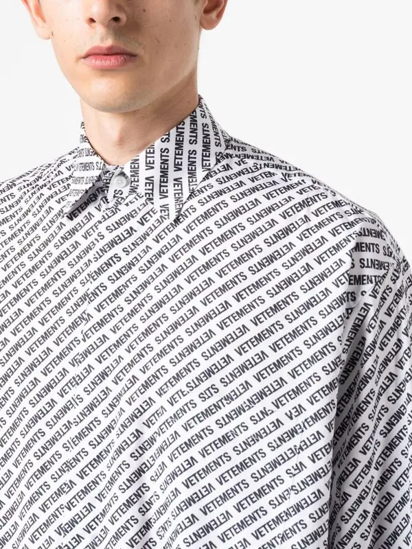 Vetements Logo-print Cotton Shirt