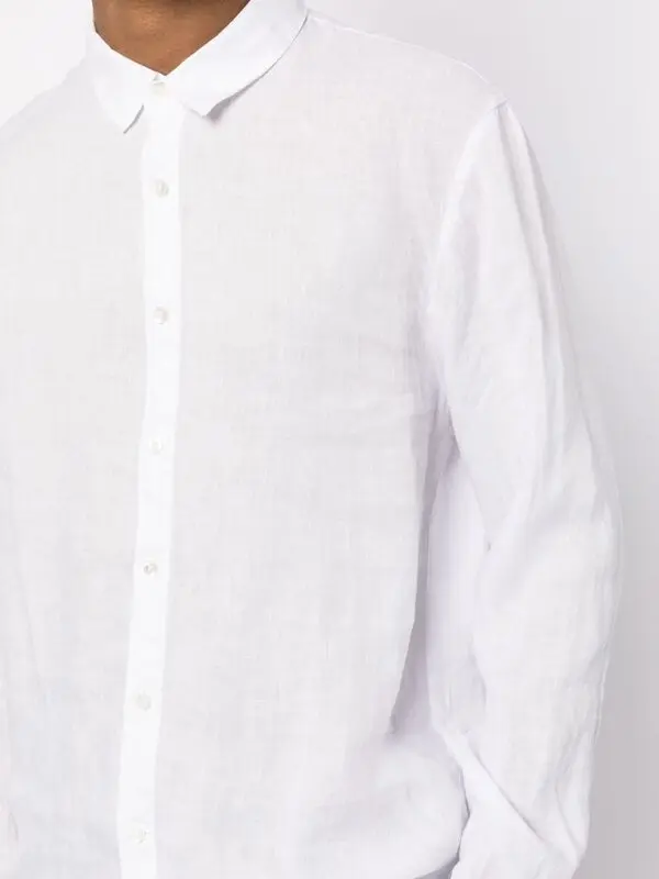 JAMES PERSE Long-sleeved Linen Shirt - White