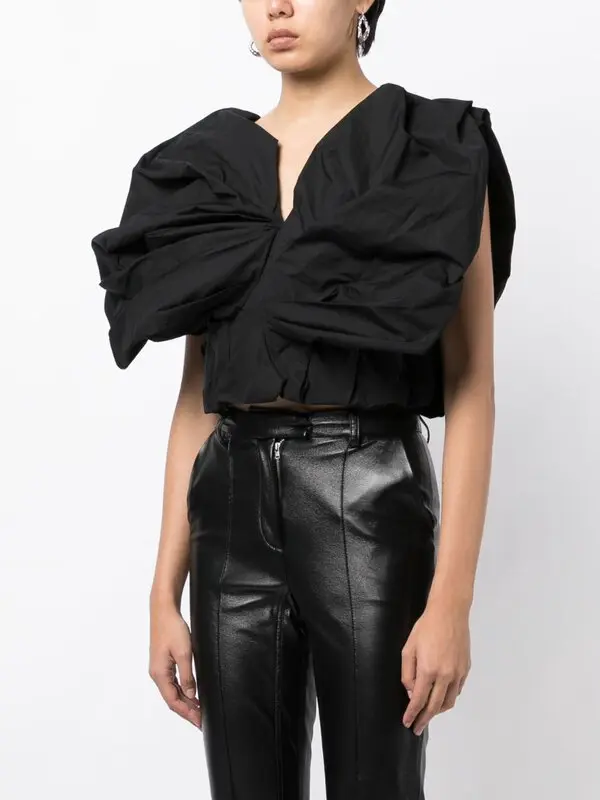 JNBY V-neck Crop Top