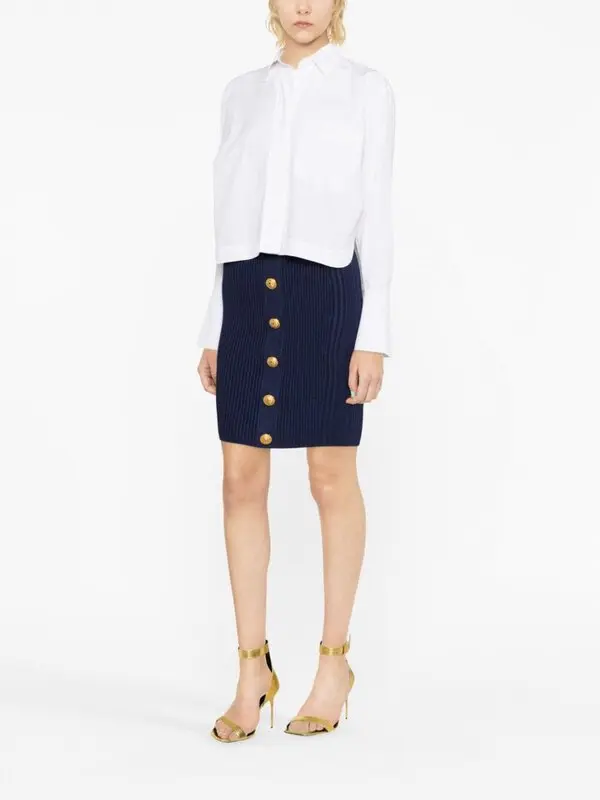 Balmain Cable-knit Pencil Skirt