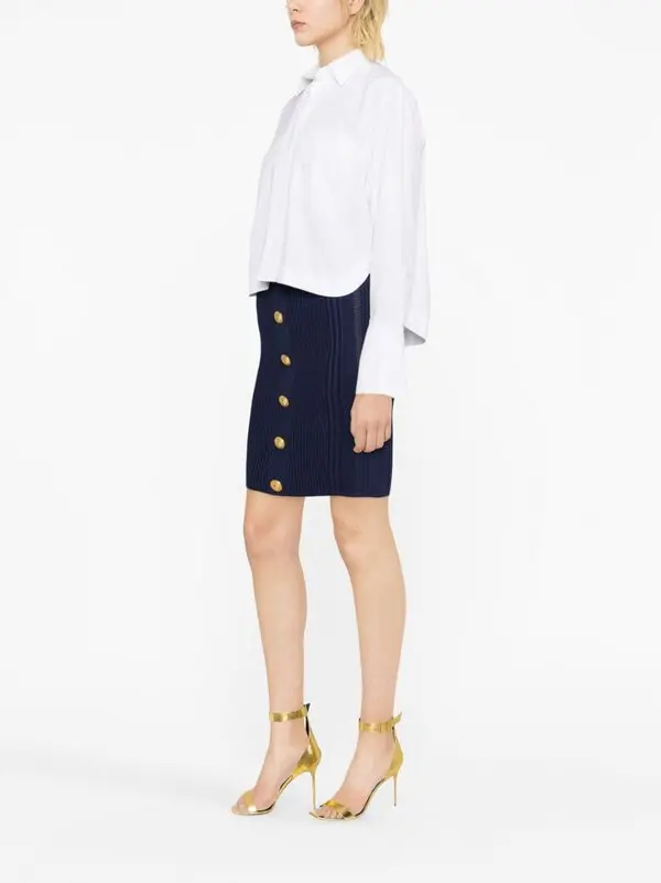 Balmain Cable-knit Pencil Skirt