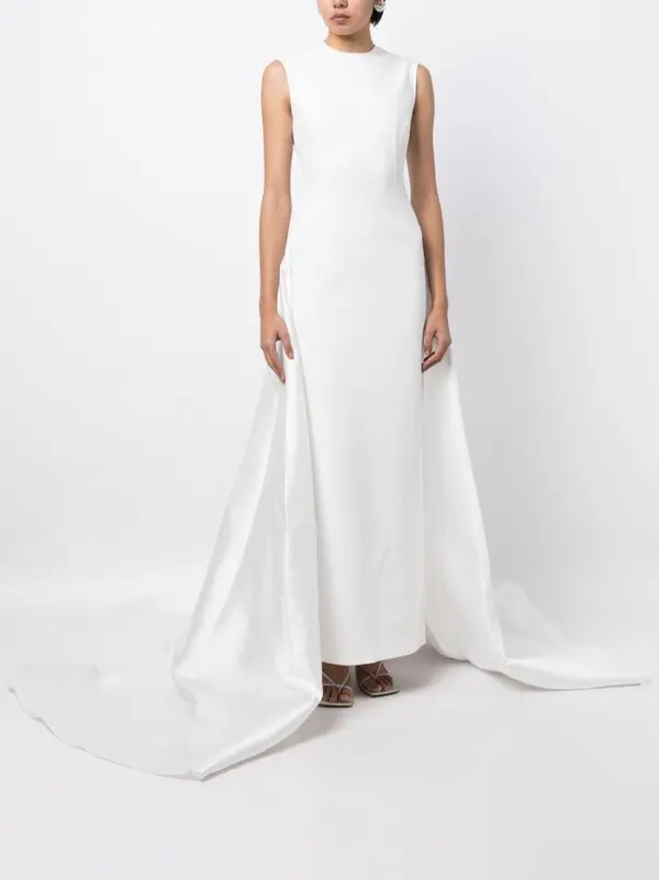 Solace London Flor Sleeveless Train Dress