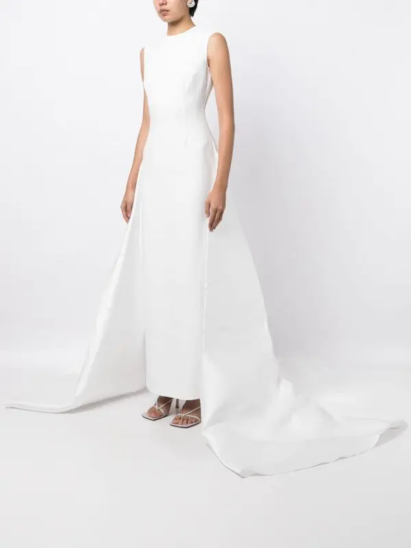 Solace London Flor Sleeveless Train Dress