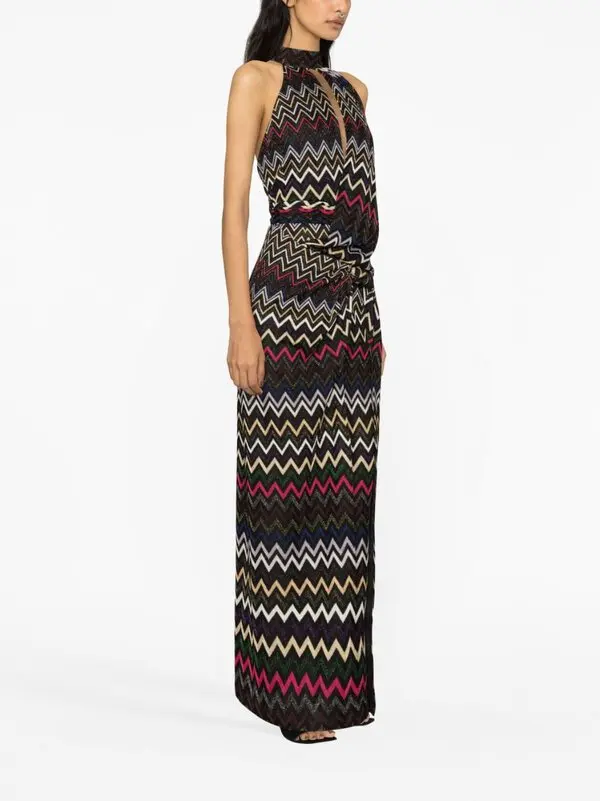 Missoni Zigzag Halterneck Maxi Dress