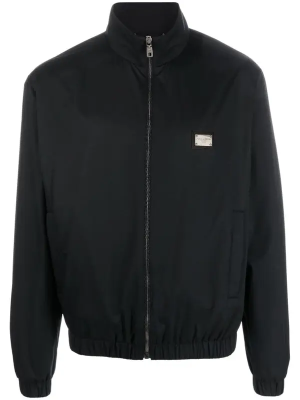 Dolce & Gabbana Logo-plaque Lightweight Jacket - Black