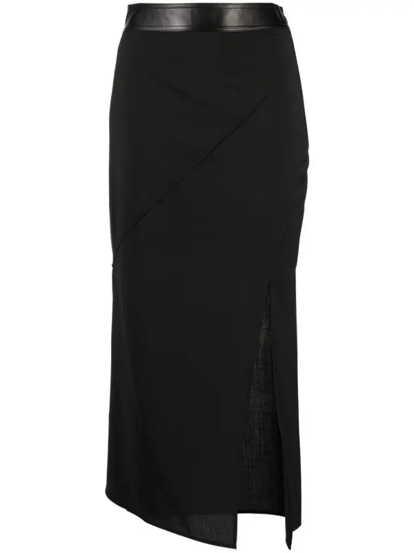 Helmut Lang Panelled Midi Skirt