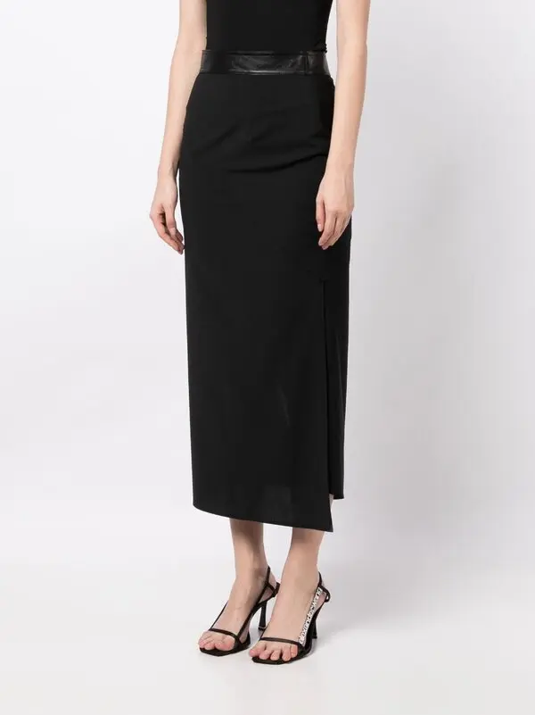 Helmut Lang Panelled Midi Skirt