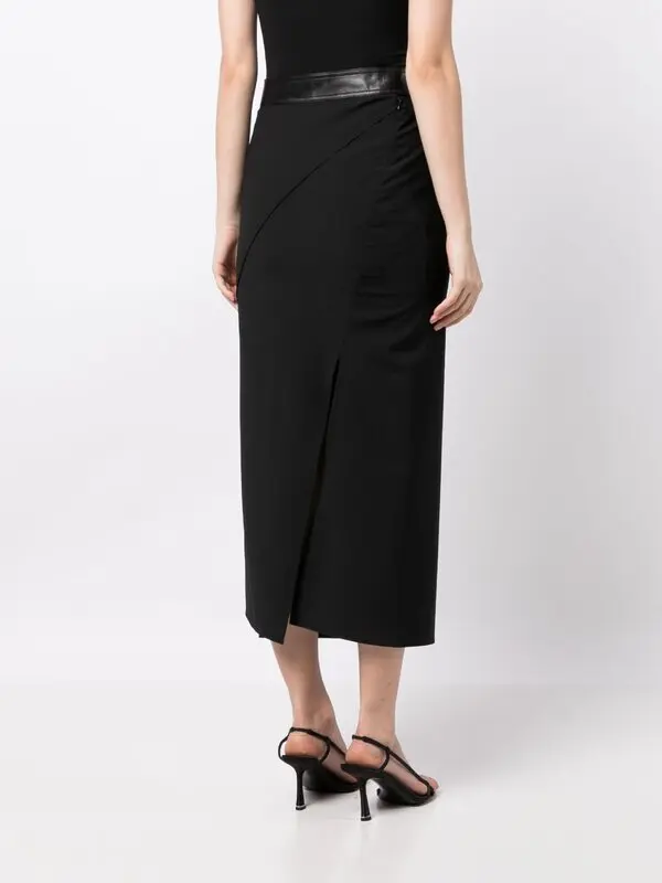 Helmut Lang Panelled Midi Skirt