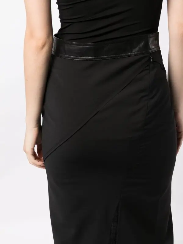Helmut Lang Panelled Midi Skirt