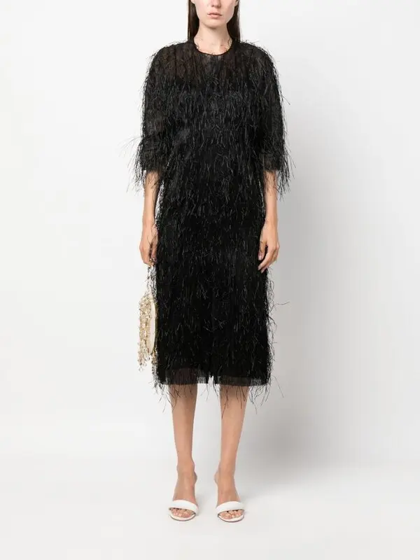 LANVIN Fringed Midi Dress