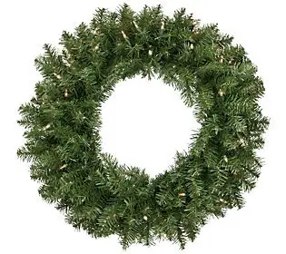 NORTHLIGHT Rockwood Pine 24-inch Christmas Wrea Th Clear Light - One-color