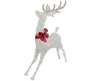 NORTHLIGHT 56' Led Reindeer W/ Glitter Bow Deco Ation