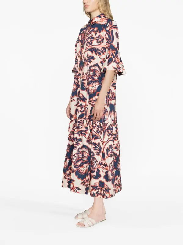 La DoubleJ Artemis Cotton Midi Dress - Blue