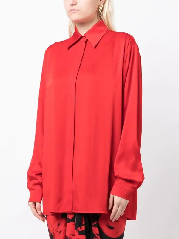 Michael Kors Pointed-collar Long-sleeve Shirt