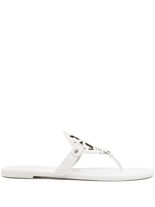 Tory Burch Miller Cut-out Leather Flip-flops