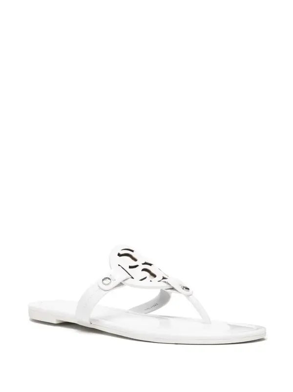 Tory Burch Miller Cut-out Leather Flip-flops