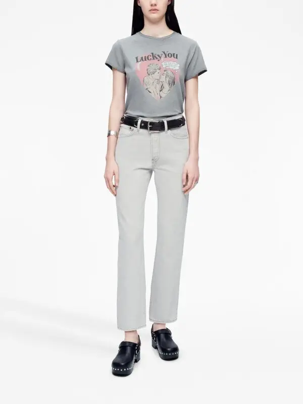 RE/DONE 70s Stove Pipe High-rise Jeans - Grey