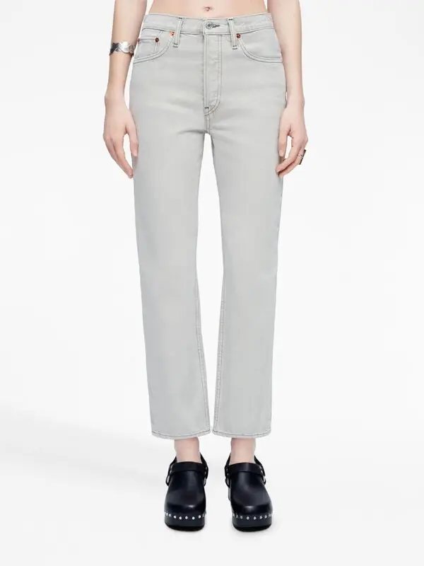 RE/DONE 70s Stove Pipe High-rise Jeans - Grey