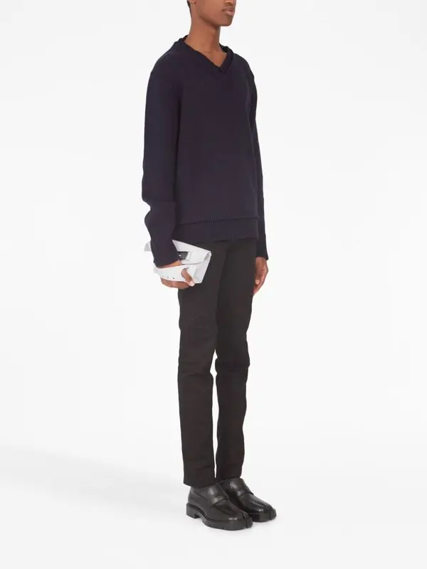 MAISON MARGIELA Medium Snatched Classique Clutch - Purple