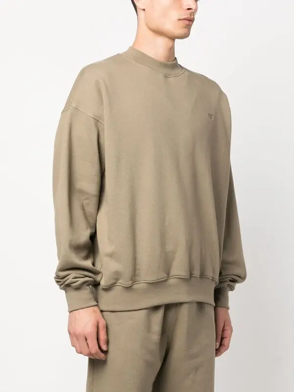 Off-White Logo-embroidered Cotton Sweatshirt