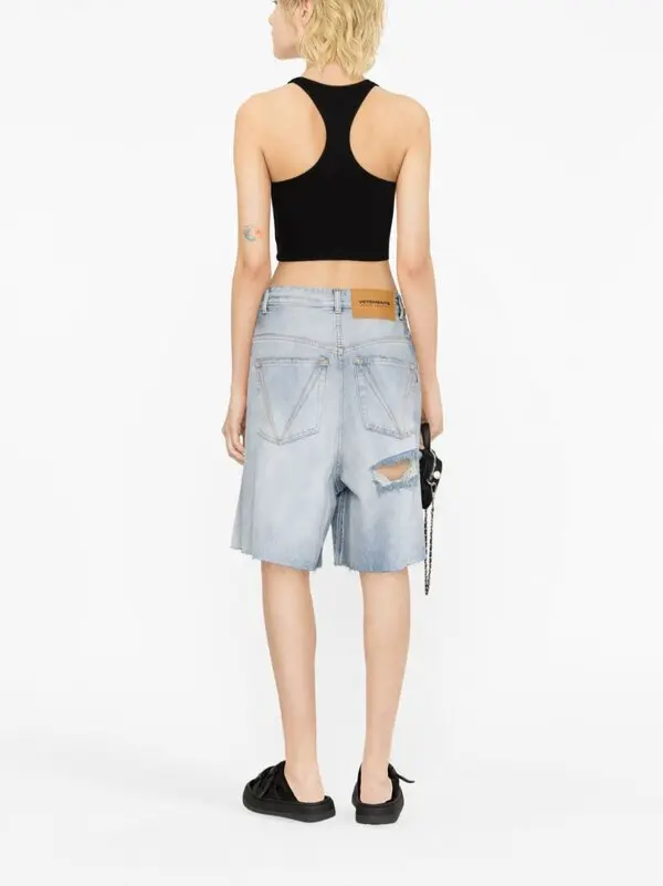 Off-White Logo-print Ribbed-knit Racerback Top - Black