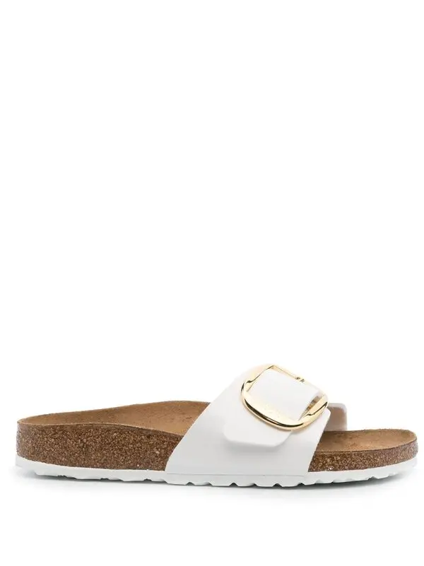 BIRKENSTOCK Madrid Big Buckle Leather Sandals - White