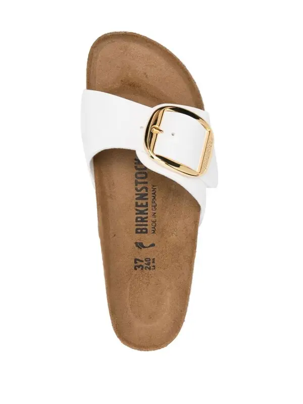 BIRKENSTOCK Madrid Big Buckle Leather Sandals - White