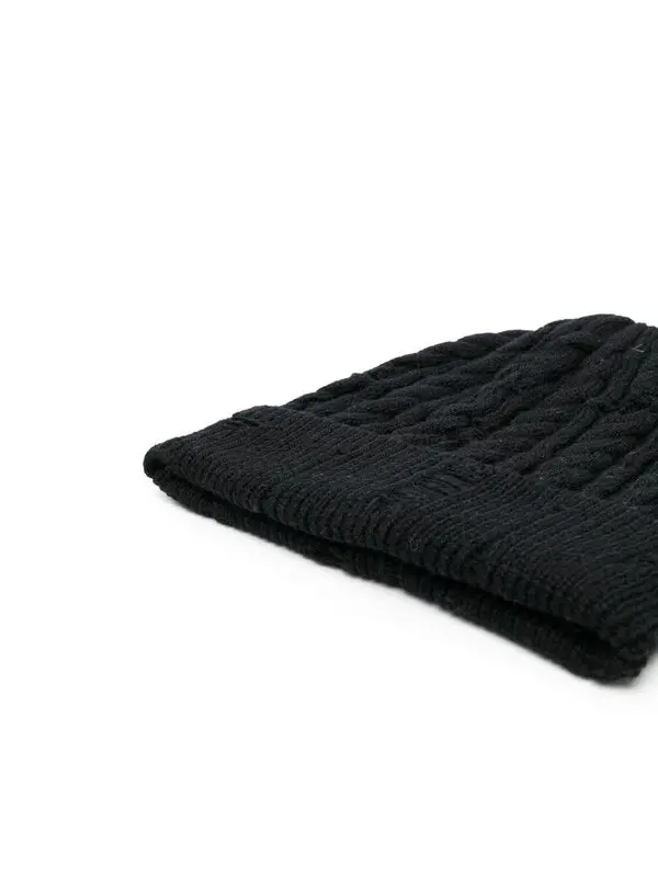 Roberto Cavalli Distressed-effect Beanie