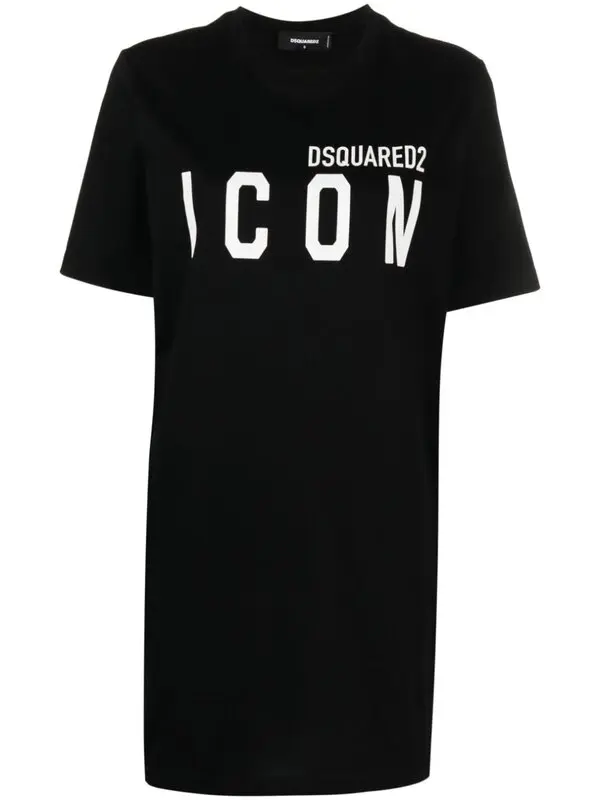 Dsquared2 Logo-print T-shirt Dress - Black