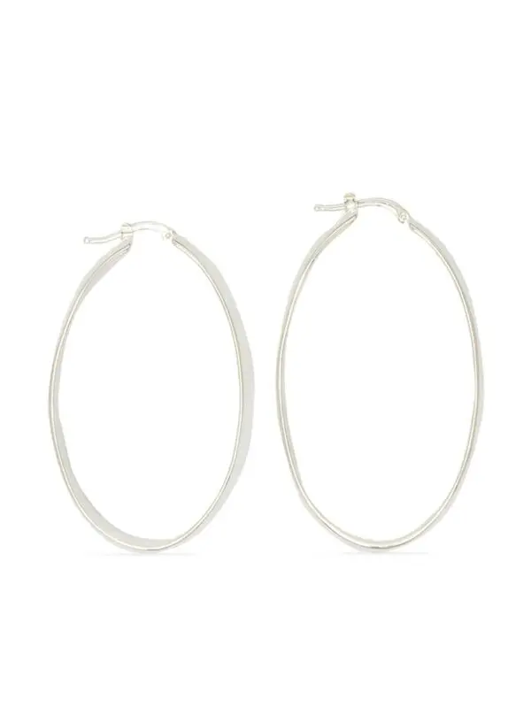 JIL SANDER Hoop Earrings - Silver