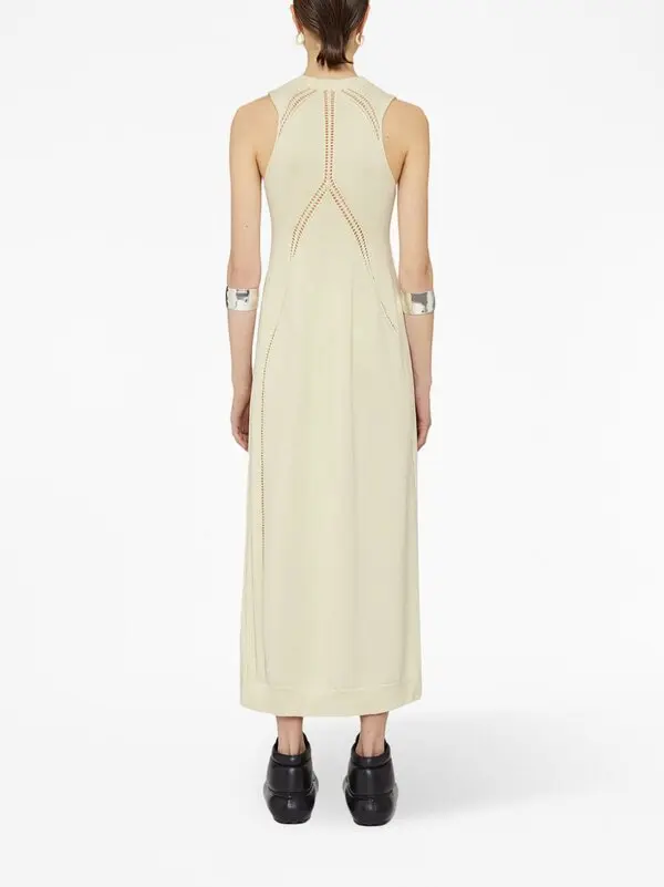JIL SANDER Cut-out Sleeveless Midi Dress - Neutrals