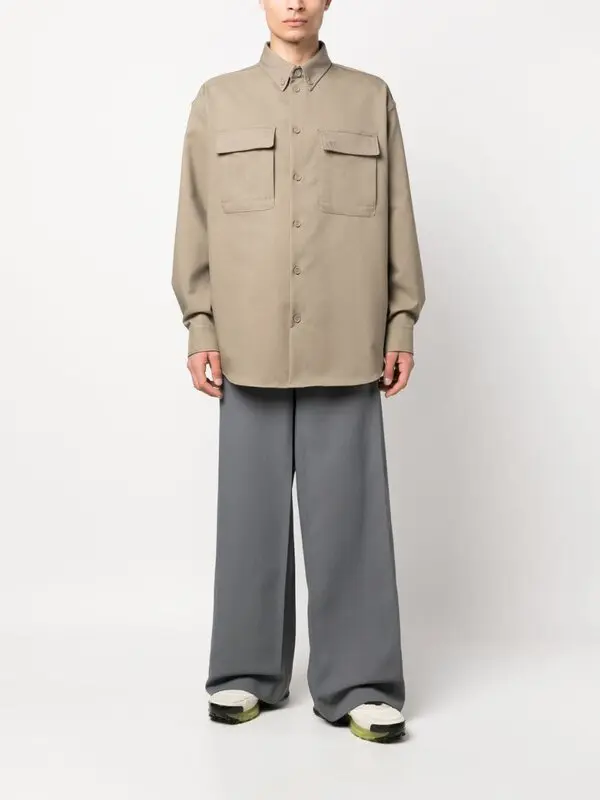 Off-White Long-sleeve Shirt - Green