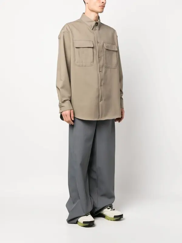Off-White Long-sleeve Shirt - Green