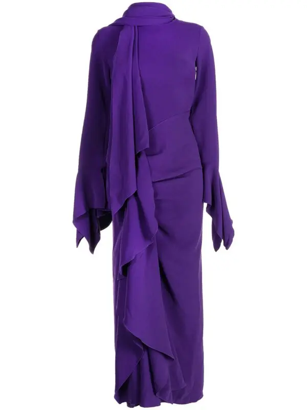 Solace London The Nella Draped Maxi Dress