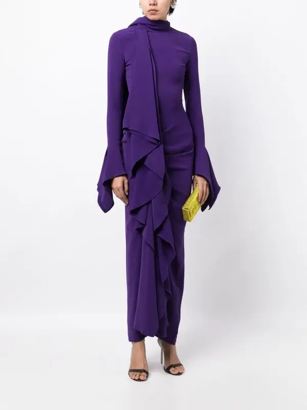 Solace London The Nella Draped Maxi Dress