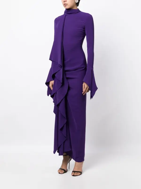 Solace London The Nella Draped Maxi Dress